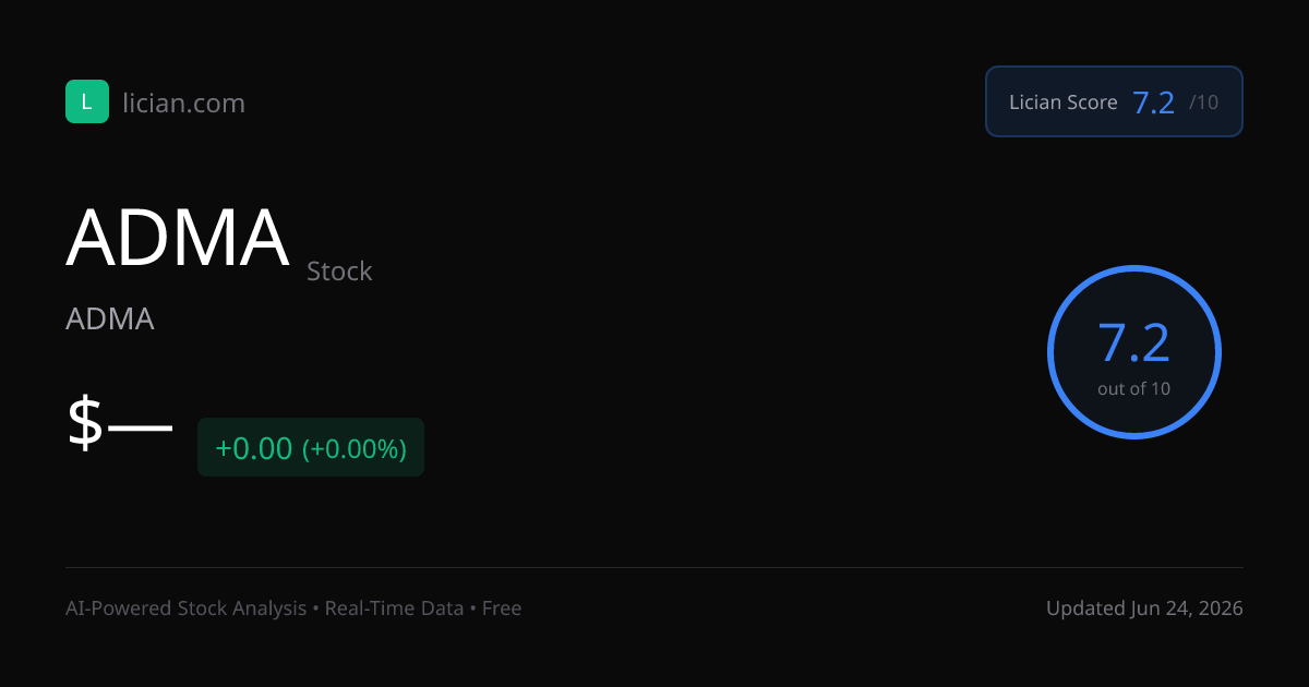 ADMA Stock Forecast 2026 | Price Targets | Lician