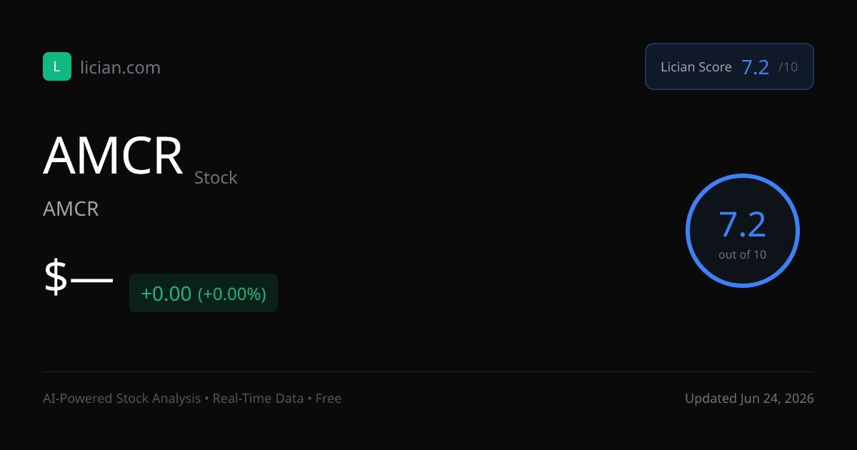 AMCR Stock Forecast 2026 | Price Targets | Lician