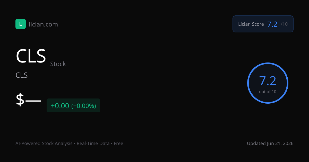CLS Short Interest - Short Selling Data & Analysis | Lician