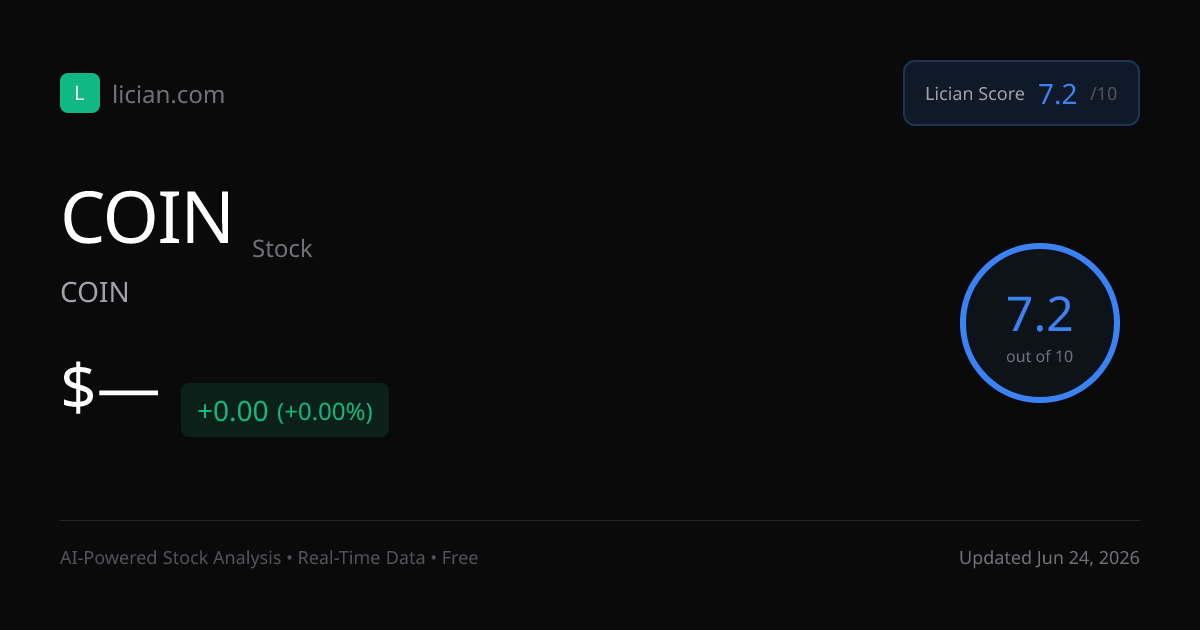 COIN Forecast 2026: $180 Target | Lician
